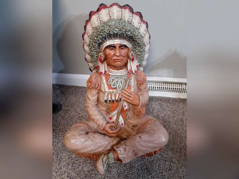 1973 Universal Statuary Company Vaughn Kendrick Indian Chief Resin ...
