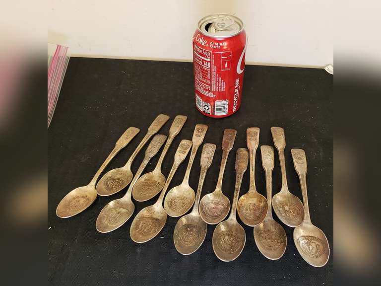 1970s International Silver 13 colonies Bicentennial spoon collection ...