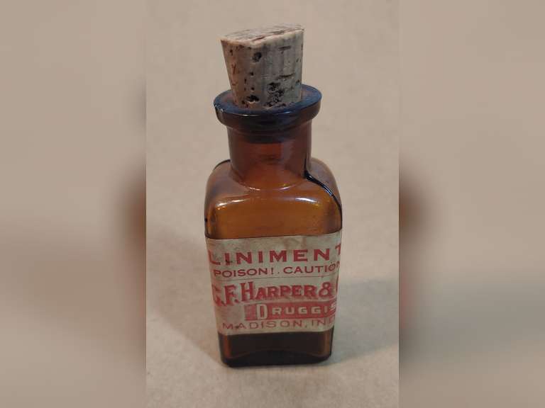 Original labeled Madison Indiana poison medicine bottle - Northern ...