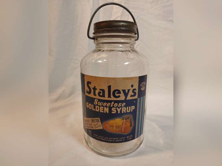 Staley's syrup jar