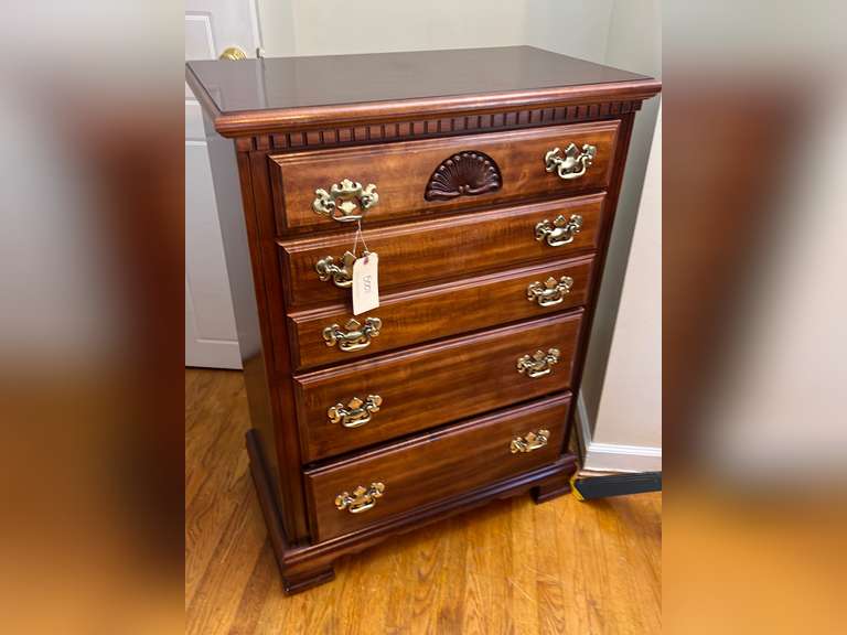 Four-drawer chest. 32” x 18” x 43 1/2”. Located on the second floor