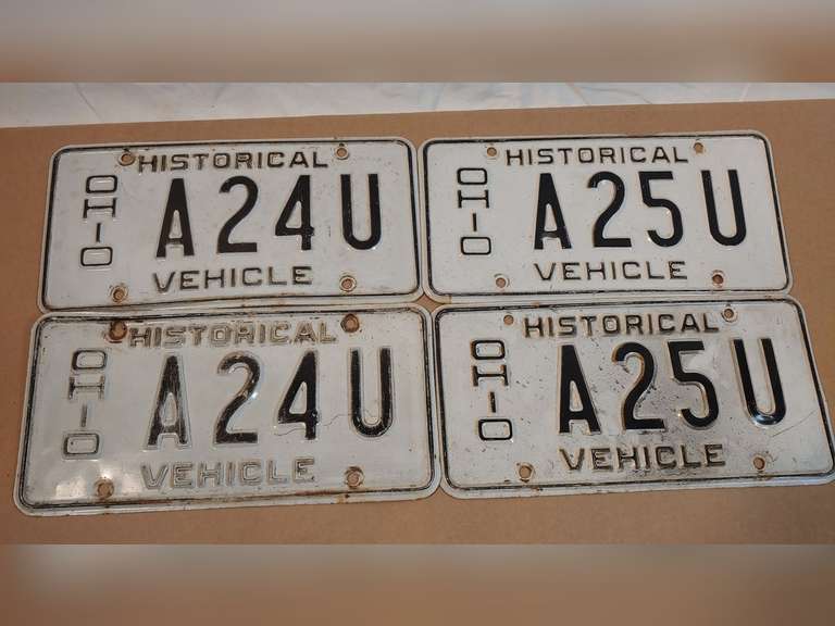4 Ohio historical license plate tags - Northern Kentucky Auction, LLC