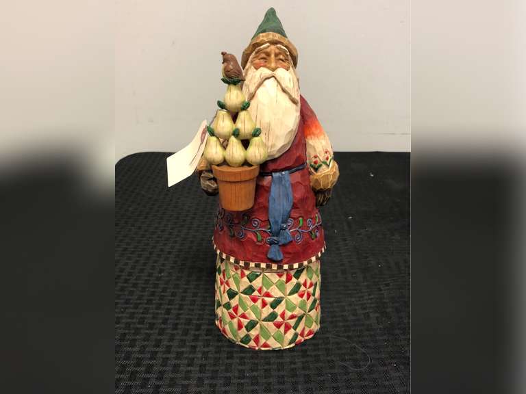 Jim Shore Heartwood Creek 12” Santa w/Partridge In A Pear Tree