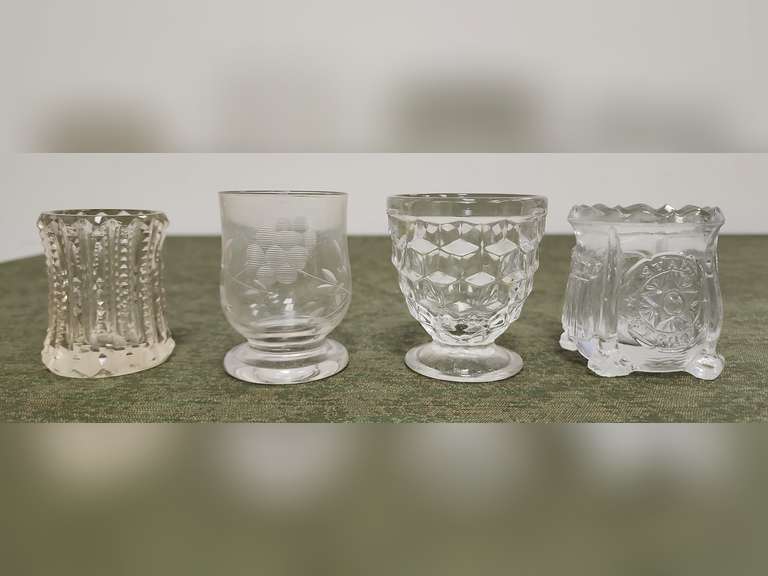 4 Small clear glass toothpick holders? - Northern Kentucky Auction, LLC