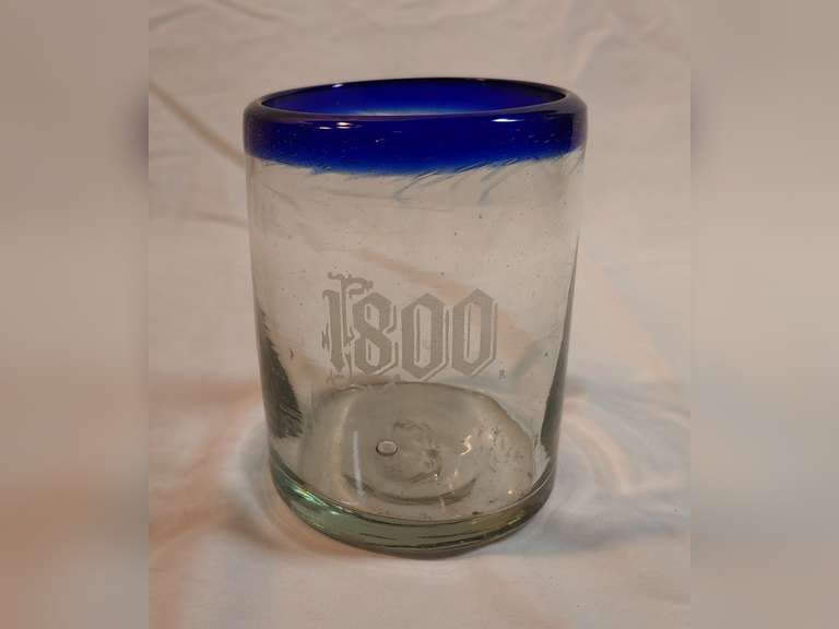 Pontil Glass etched glass 1800 collector's glass