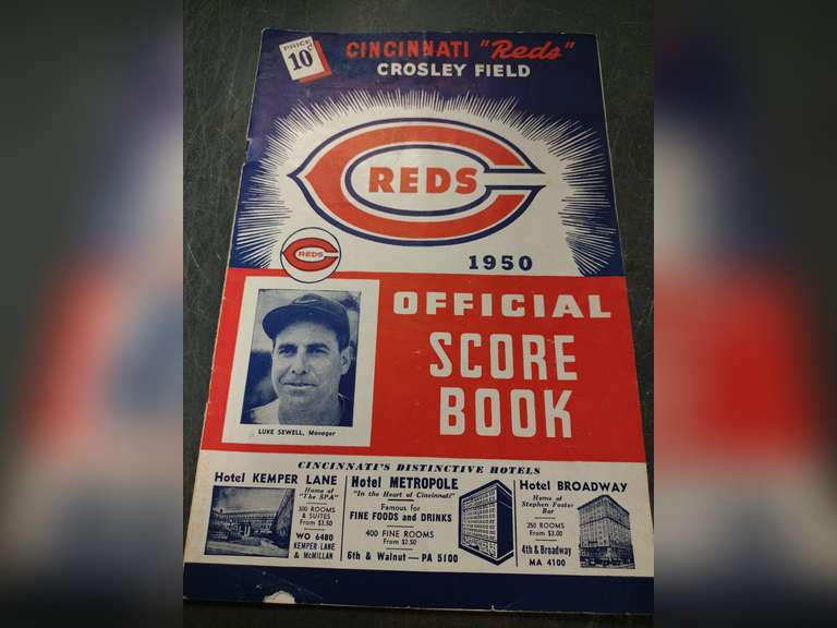 Cincinnati Reds Official Score Book, 1950. - Northern Kentucky Auction, LLC