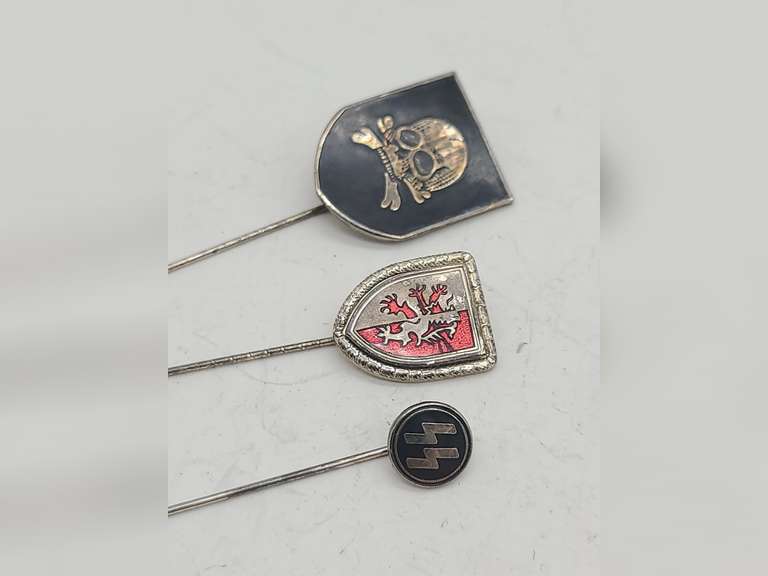 (6) German Stick Pins - German Swastika & SS Pins - Also Symbolic Icon ...