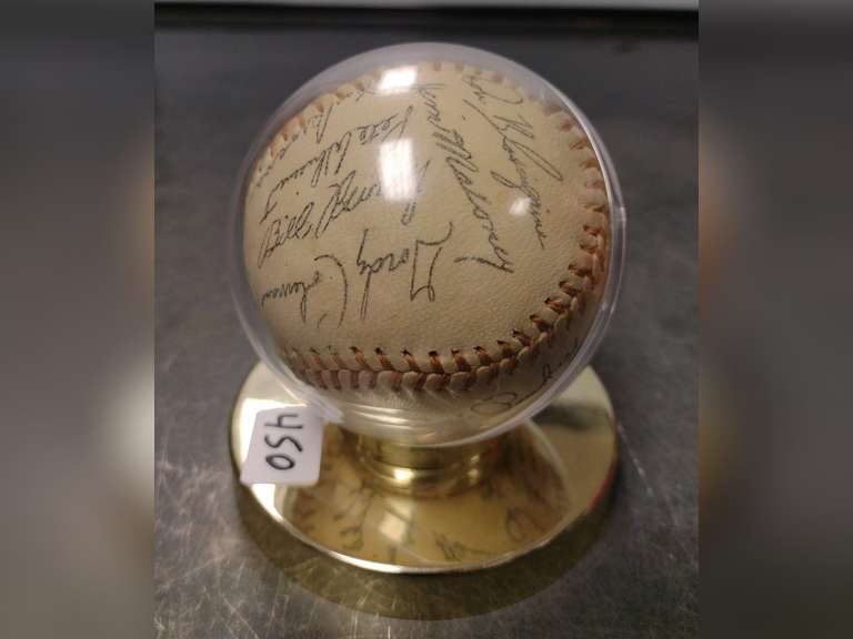 Stamped Autographed baseball, believed to be the 1961 World Series team ...
