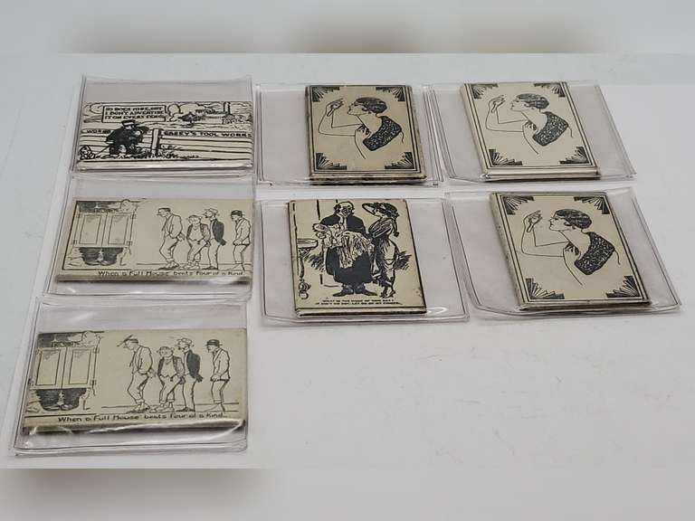 (7) Rectangular Pocket Mirrors with Cartoon Type Graphics, Various and ...