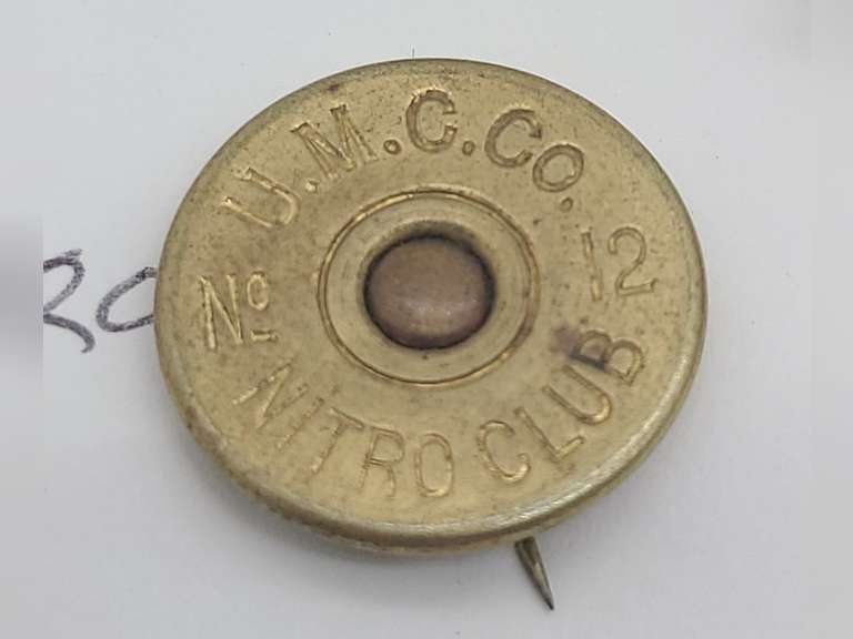 RARE Shotgun Back U.M.C. Co. Nitro Club Pinback & (2) Nit Pin and ...
