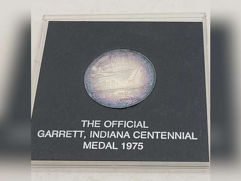 Garrett, Indiana Centennial Medal - Hamilton Mint .999 Silver in Case