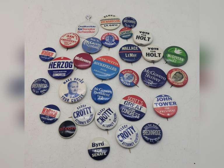 Political Pinback Buttons-1950s-1970s-Various Offices From Mayors To ...