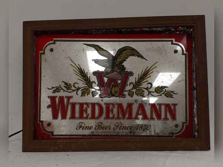Old Wiedemann Beer Sign - untested- frayed cord