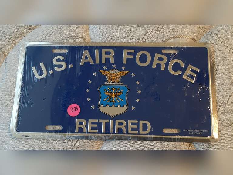 U.S. Air Force Retired License Plate
