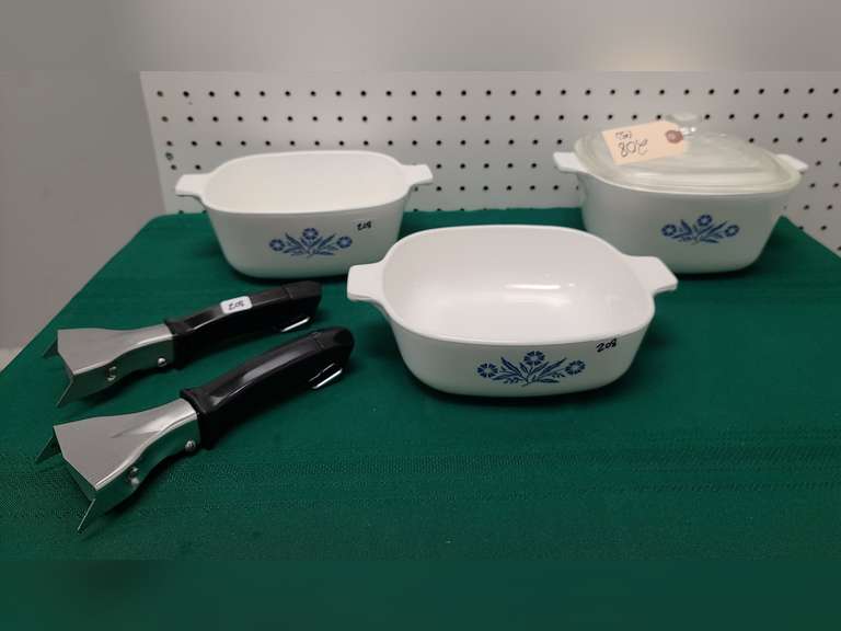 Corning Ware blue cornflower 1 quart, 1½ quart & 1¾ quart with lid and ...