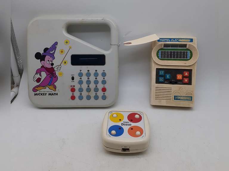 3 Vintage Battery Operated Games - Mickey Math, Tiger Ditto & Mattel ...