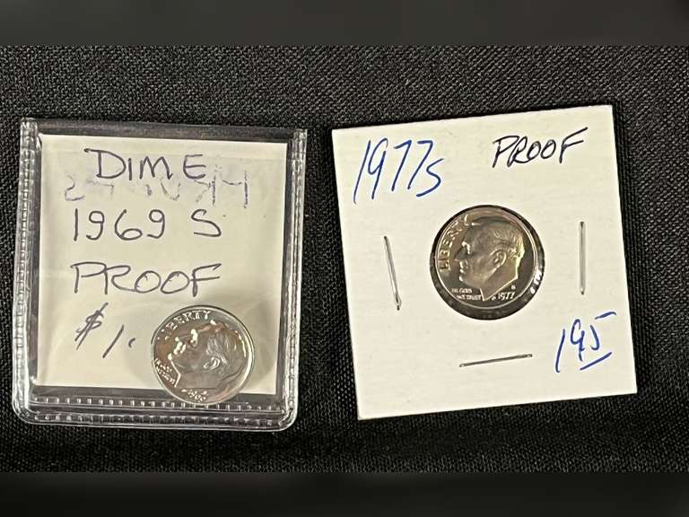 1969 & 1977-S Proof Dimes - Northern Kentucky Auction, LLC