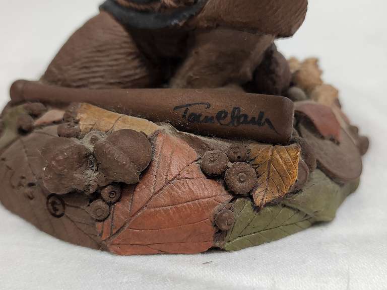 Tom Clark gnomes - "Birdie" with bird/golf ball - "Atlas" with baseball ...