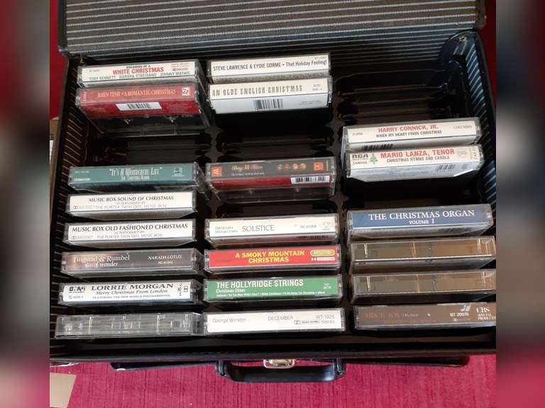 2 Vinyl Cassette Tape Cases & Cassettes