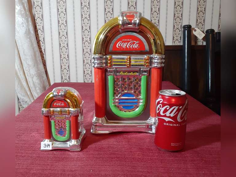Vintage Coca-Cola Jukebox Cookie Jar & Shaker