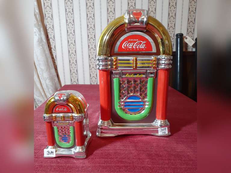 Vintage Coca-Cola Jukebox Cookie Jar & Shaker