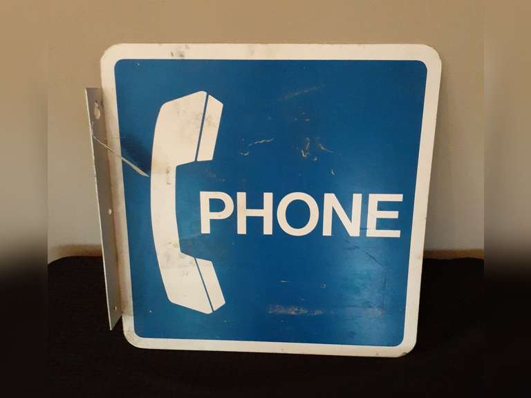 Metal Phone Booth Sign - Northern Kentucky Auction, LLC
