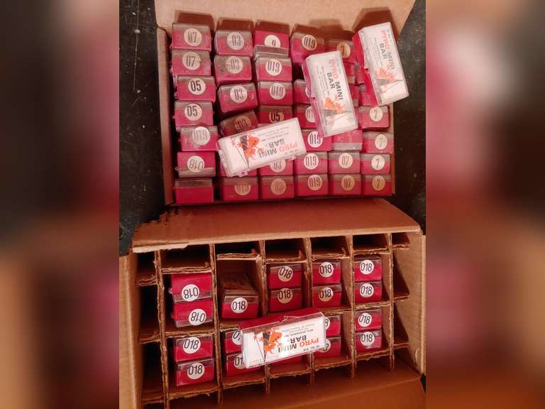 Pyro mini bars two boxes most full - Northern Kentucky Auction, LLC