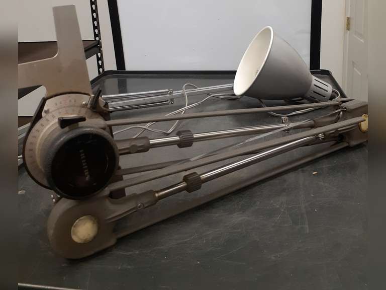 Clamp on Adjustable Metal Lamp & Mutoh Drafting Machine w/ Drafting Arm ...