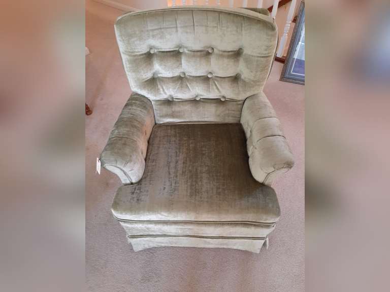 Sage Green Microsuede Swivel Rocker - Northern Kentucky Auction, LLC