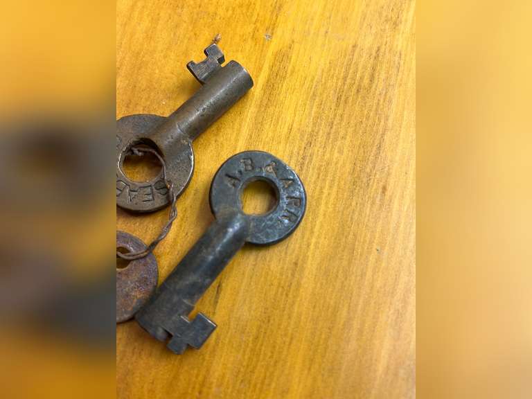 Railroad Lock keys including one Seaboard and one Atlanta Birmingham ...