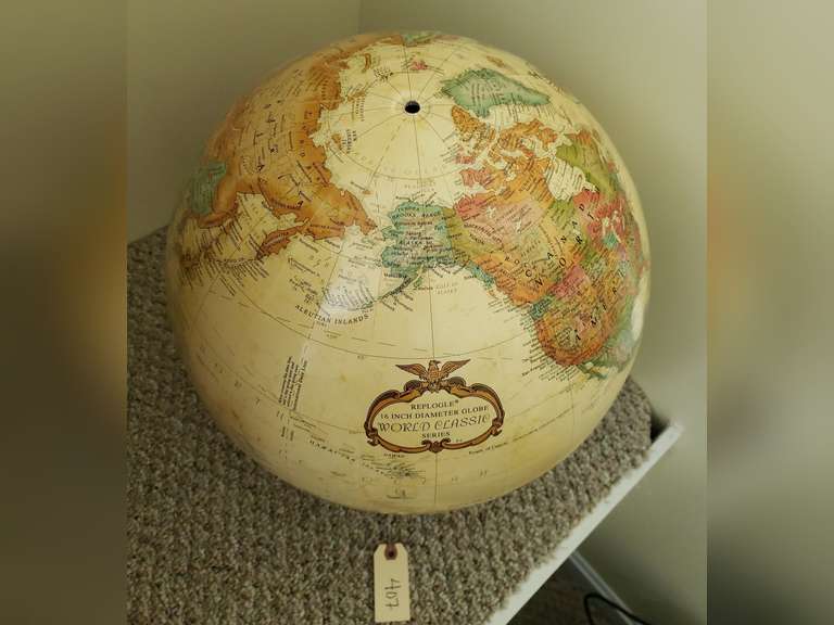 Replogle 26in world classic globe on wire base