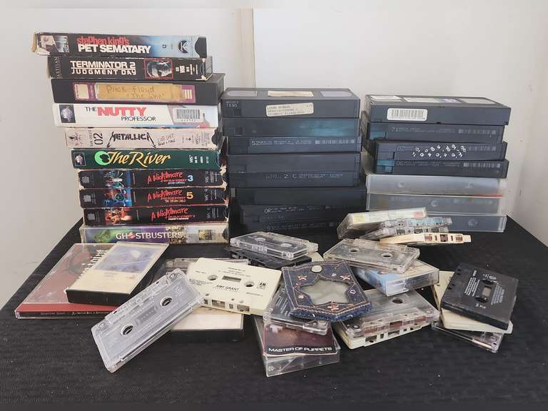 Assorted VHS tapes and audio tapes - Northern Kentucky Auction, LLC