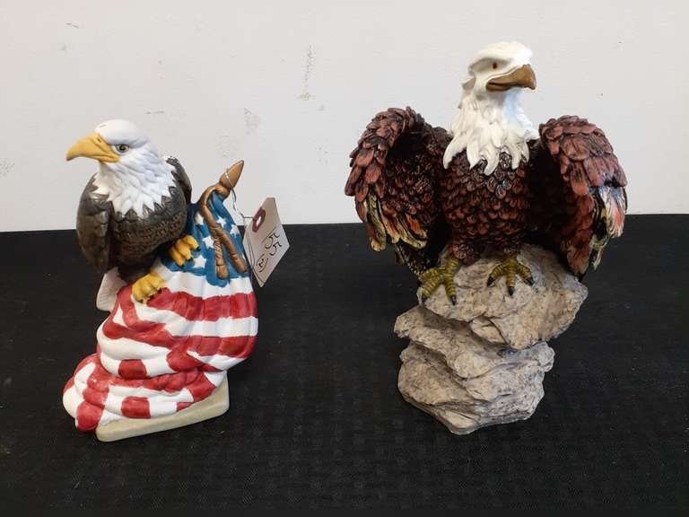 2 American Bald Eagle Figurines - Northern Kentucky Auction, LLC