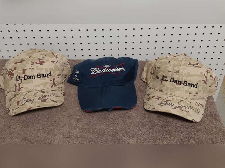 2 Lieutenant Dan Band Ball Caps w/ Gary Sinise Autograph (Autographs ...