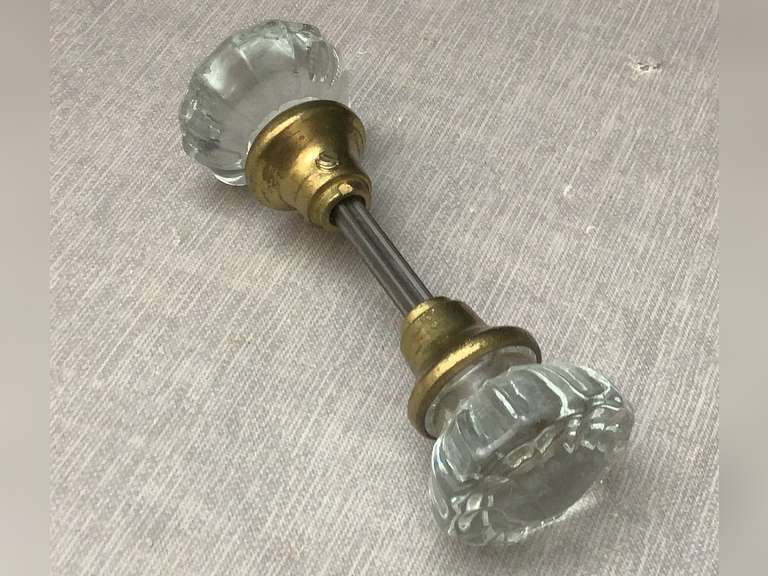 Glass door knob.