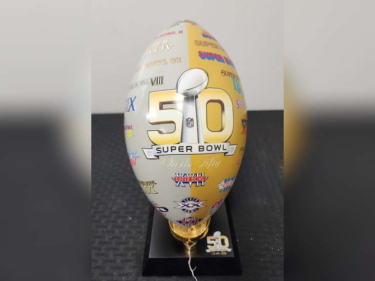 "50 On The Fifty" NFL Super Bowl collectors football