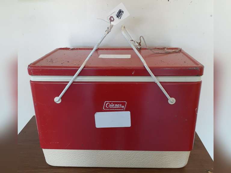 Vintage Red Coleman Cooler - Northern Kentucky Auction, LLC