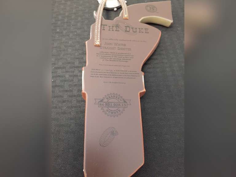 1978 Bradford Exchange "The Duke" John Wayne Straight Shooter Collectible