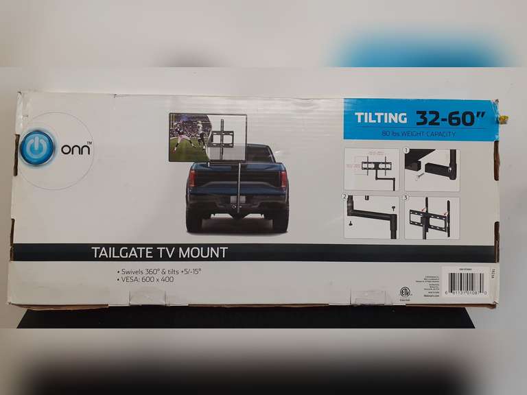 Onn Tilting Tailgate TV Mount - new in box - Northern Kentucky Auction, LLC