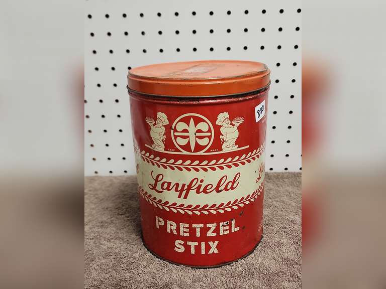 Layfield Pretzel Stix one pound can - Northern Kentucky Auction, LLC