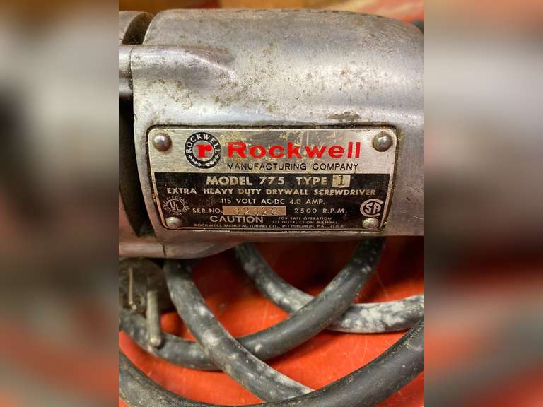 Rockwell screw gun and Black & Decker drill. Both came on when tested ...