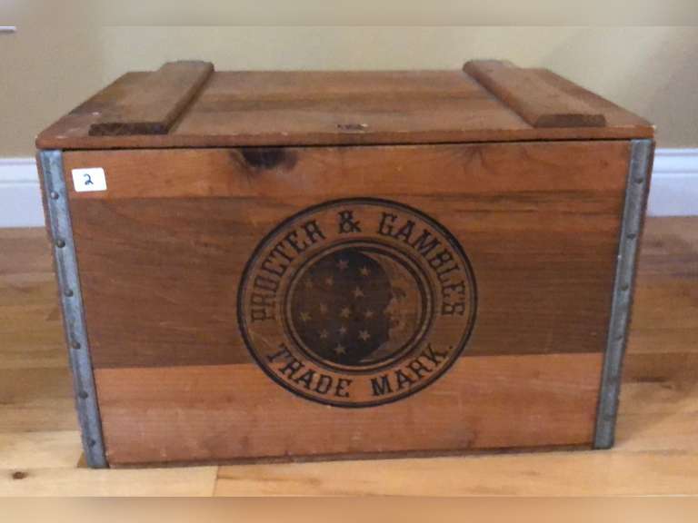 Wooden Proctor & Gamble Storage Box (LR)