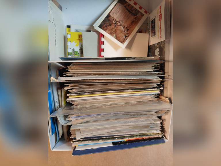 Shoebox full of postcards