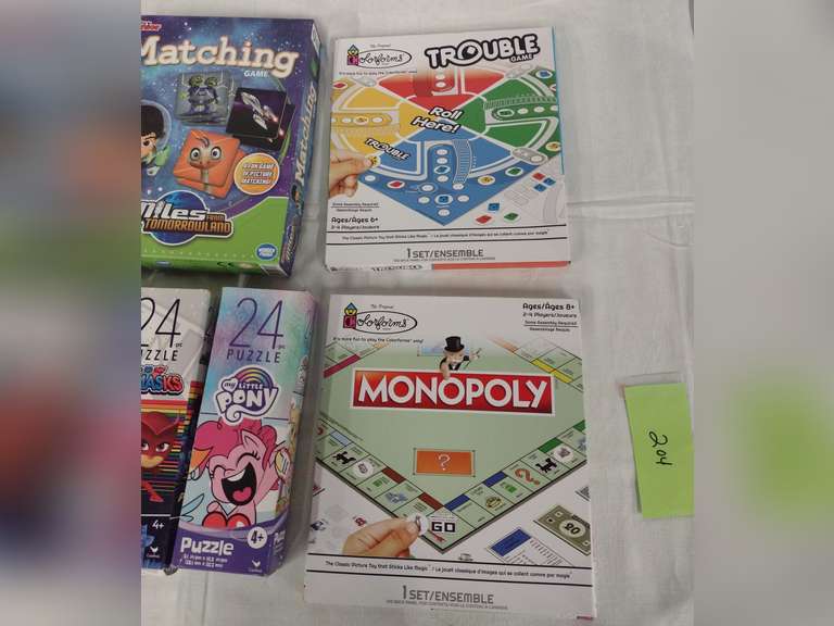 Candyland, Matching Game, Colorforms Trouble Game, Colorform Monopoly ...