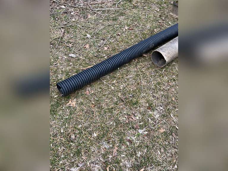 Fiberglass pipe, corrugated, drain tile, PVC pipe, three concrete ...