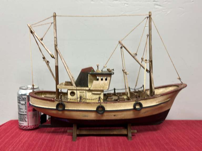 Wooden Model Fishing Boat - Northern Kentucky Auction, LLC