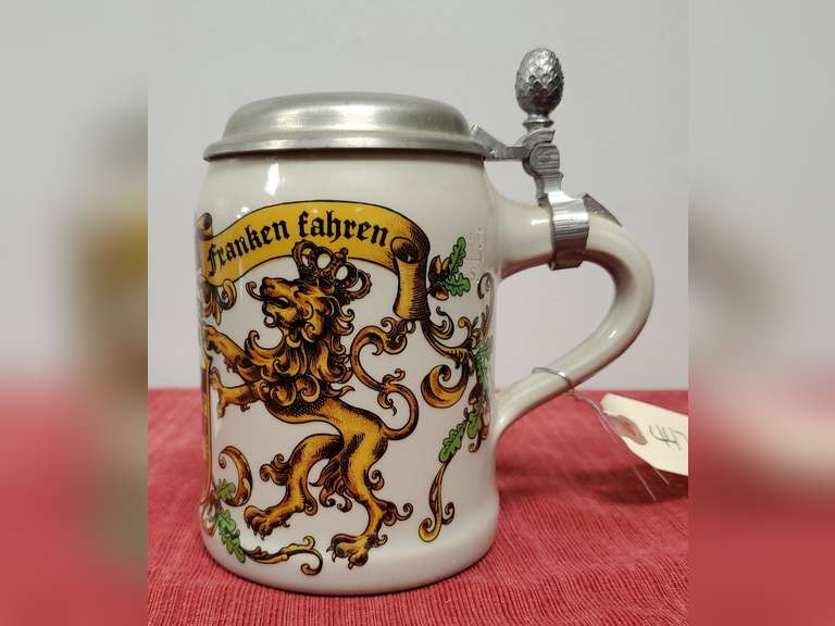 Franken Fahren Beer Stein, Pofal & Tube - Northern Kentucky Auction, LLC