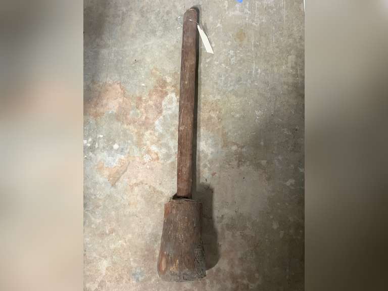 Large wooden mallet, 40 inches long - Northern Kentucky Auction, LLC