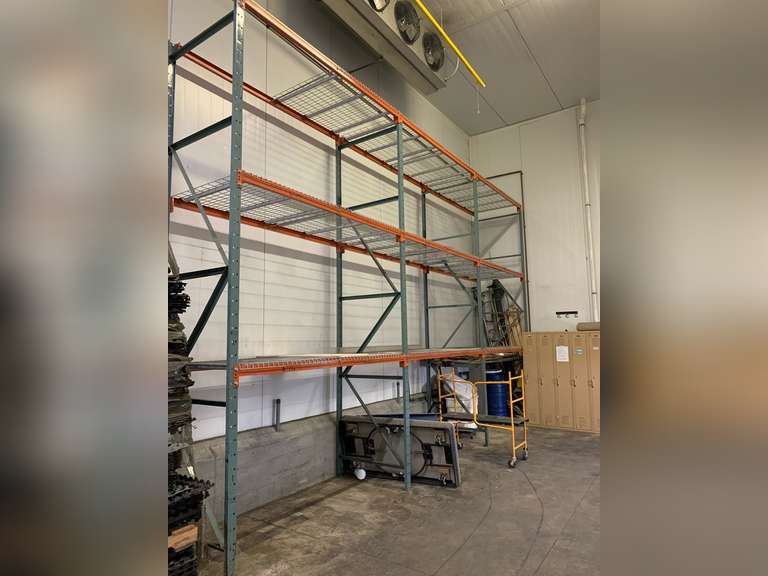Pallet racking - 24’x42”x15’ - 3 sections 7’8” wide each section 3 ...