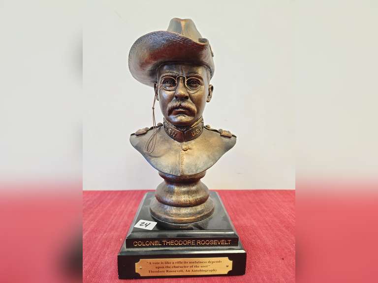 Bust of Colonel Theodore Roosevelt. Friends of NRA 2008 sponsor.